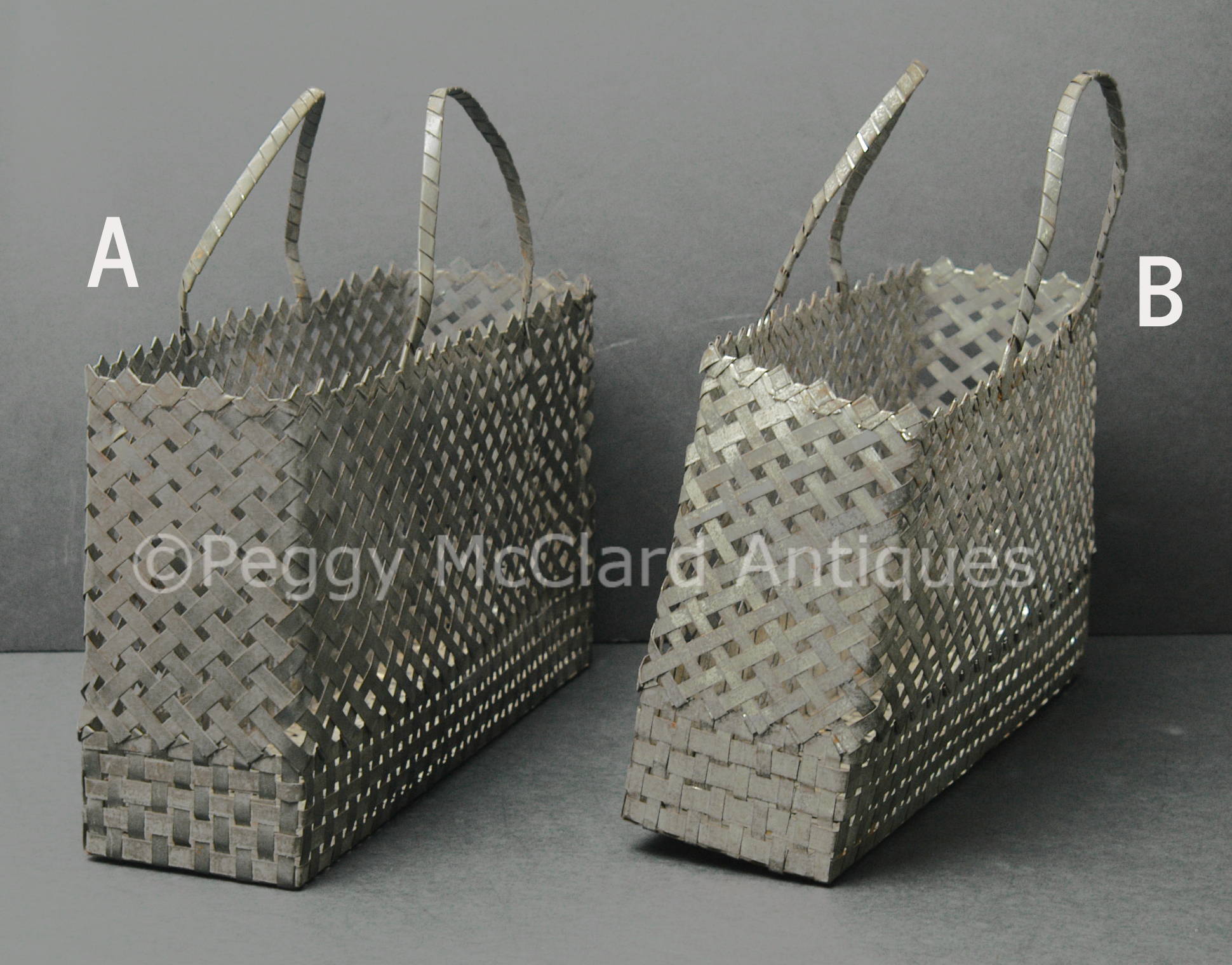 Folk Art - Antique Tenth Anniversary Assembled Collection of Woven Tin ...