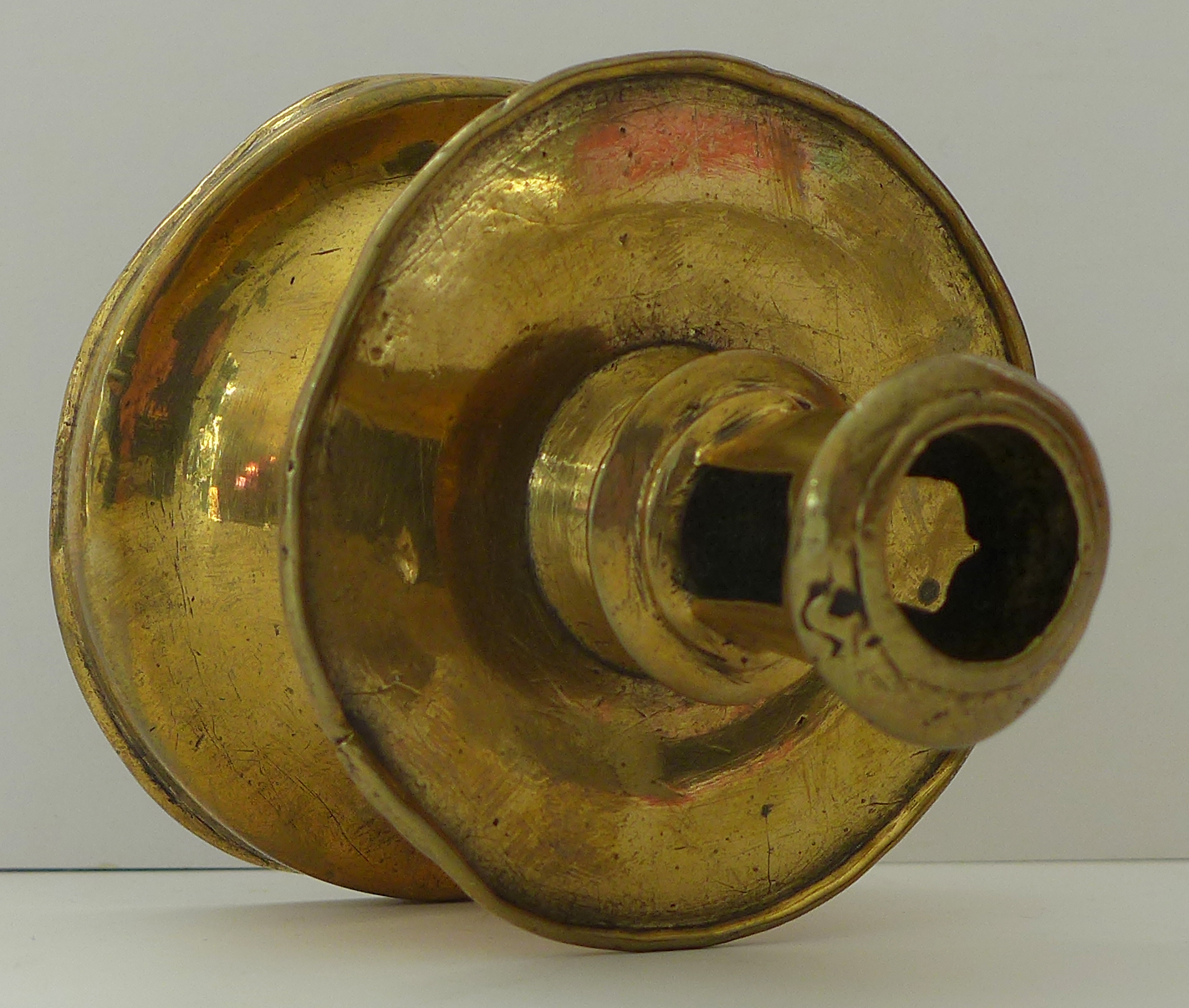 Early Lighting - Antique Brass Capstan Candlestick Circa 1500 - Peggy ...