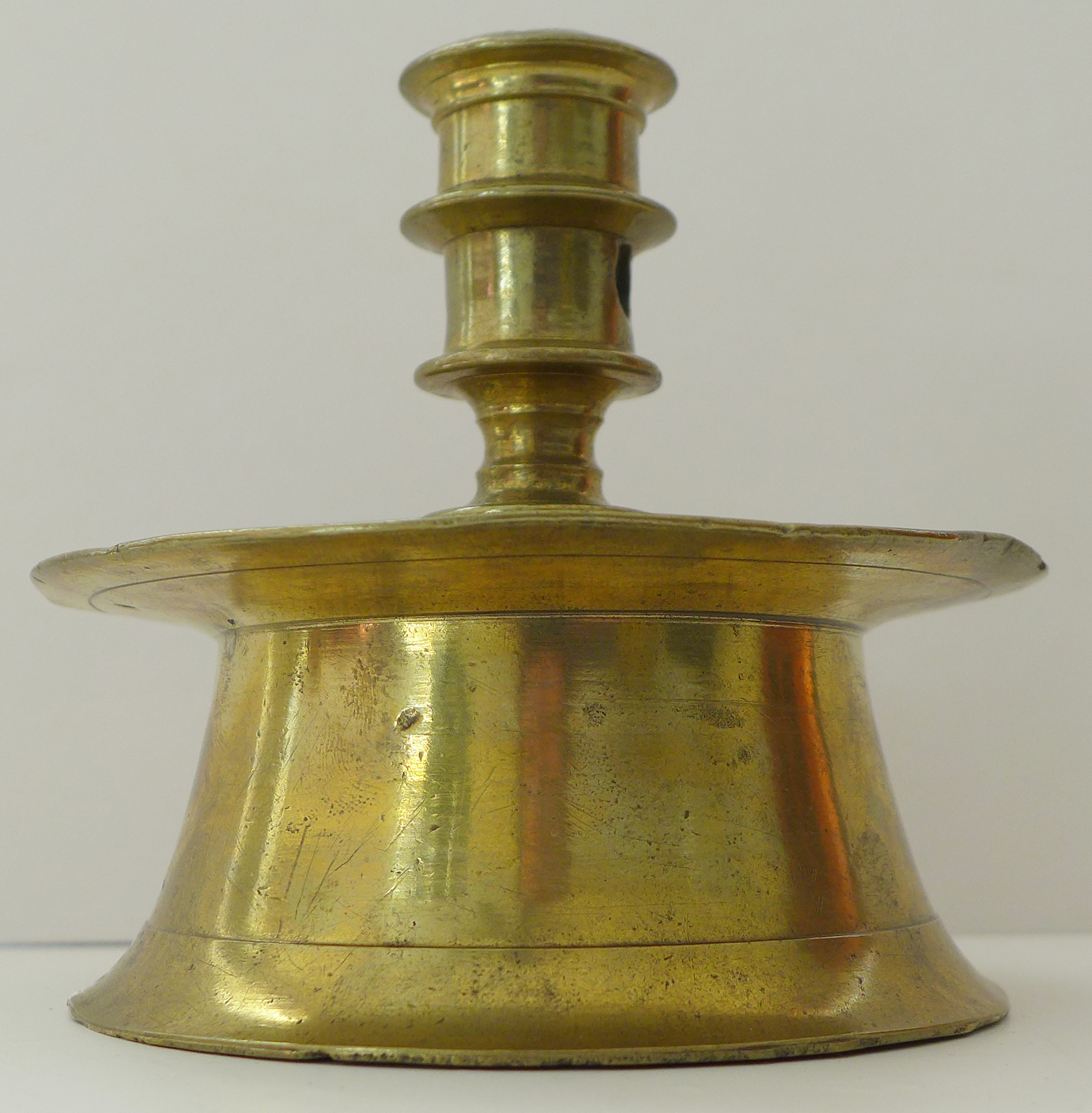 Early Lighting - Antique Brass Capstan Candlestick Circa 1550 - Peggy ...