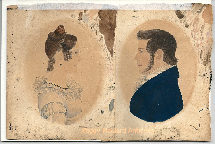 Portraits - Antique Portrait Marriage Pair by Rufus Porter - Peggy ...
