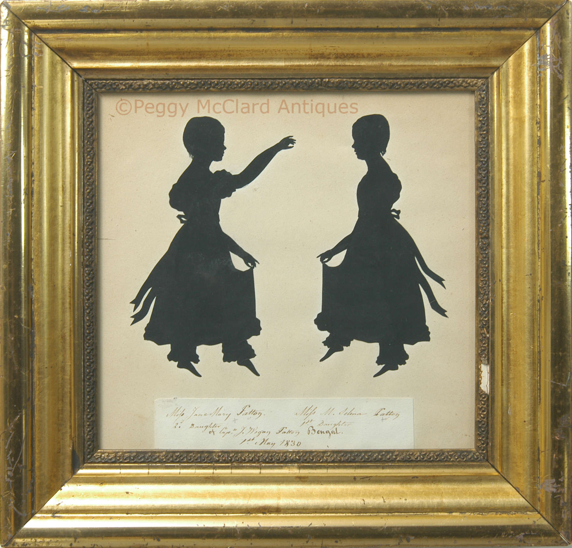 Silhouettes - Antique Silhouette of the Patton Sisters by Edouart ...