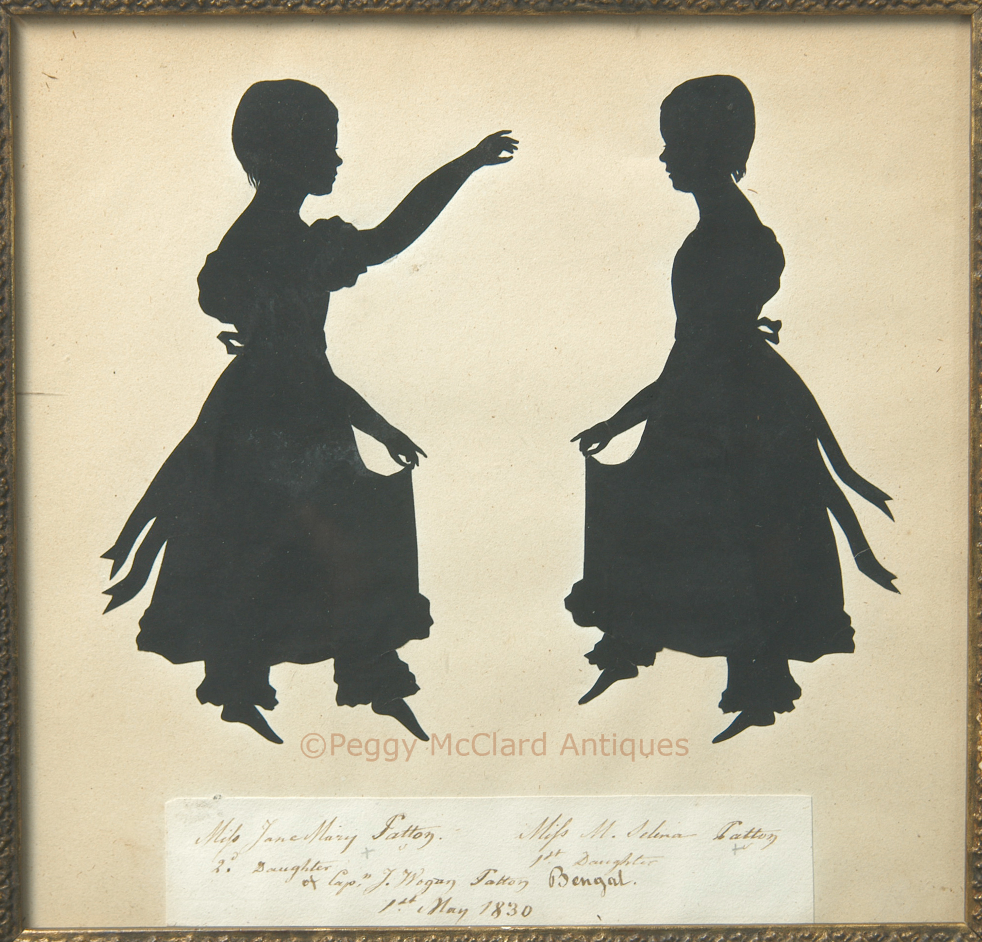 Silhouettes - Antique Silhouette of the Patton Sisters by Edouart ...